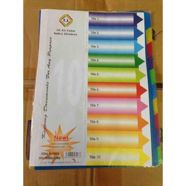 Chia file 1-10 nhựa - Tht24h.com